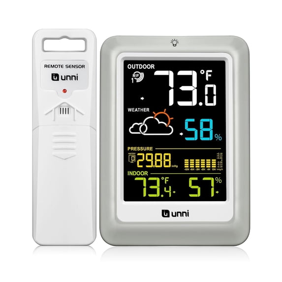 Indoor Outdoor Thermometer Wireless Weather Stations, with 330ft Range ...