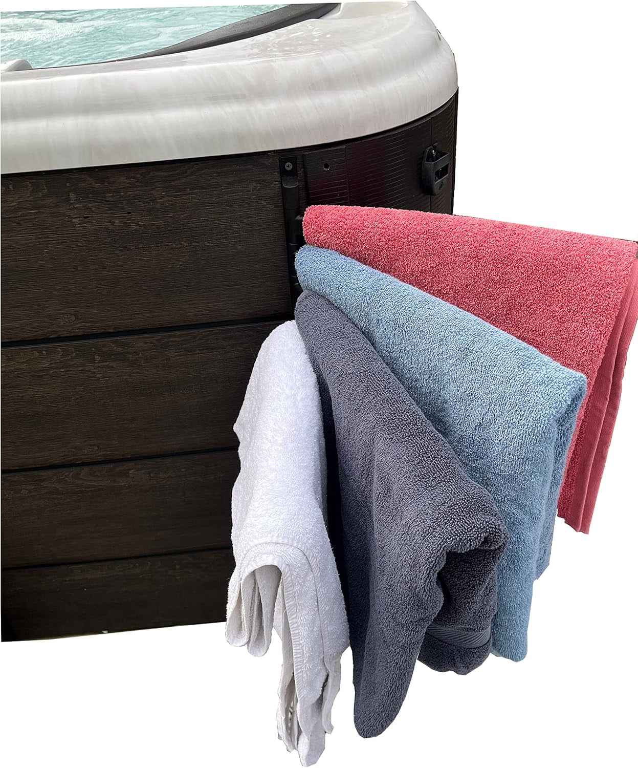 Indoor Outdoor Towel Holder Swing Out Towel Rack with Five Towel Bars ...