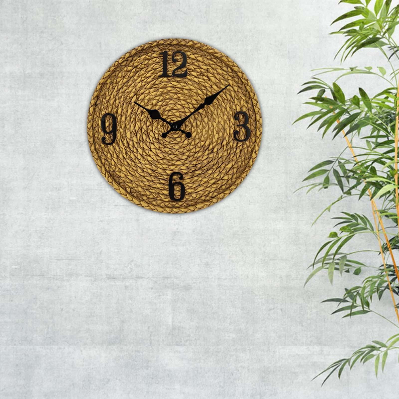 Indoor Outdoor Wall Clock Waterproof Living Room Lawn Hanging Clocks on ...