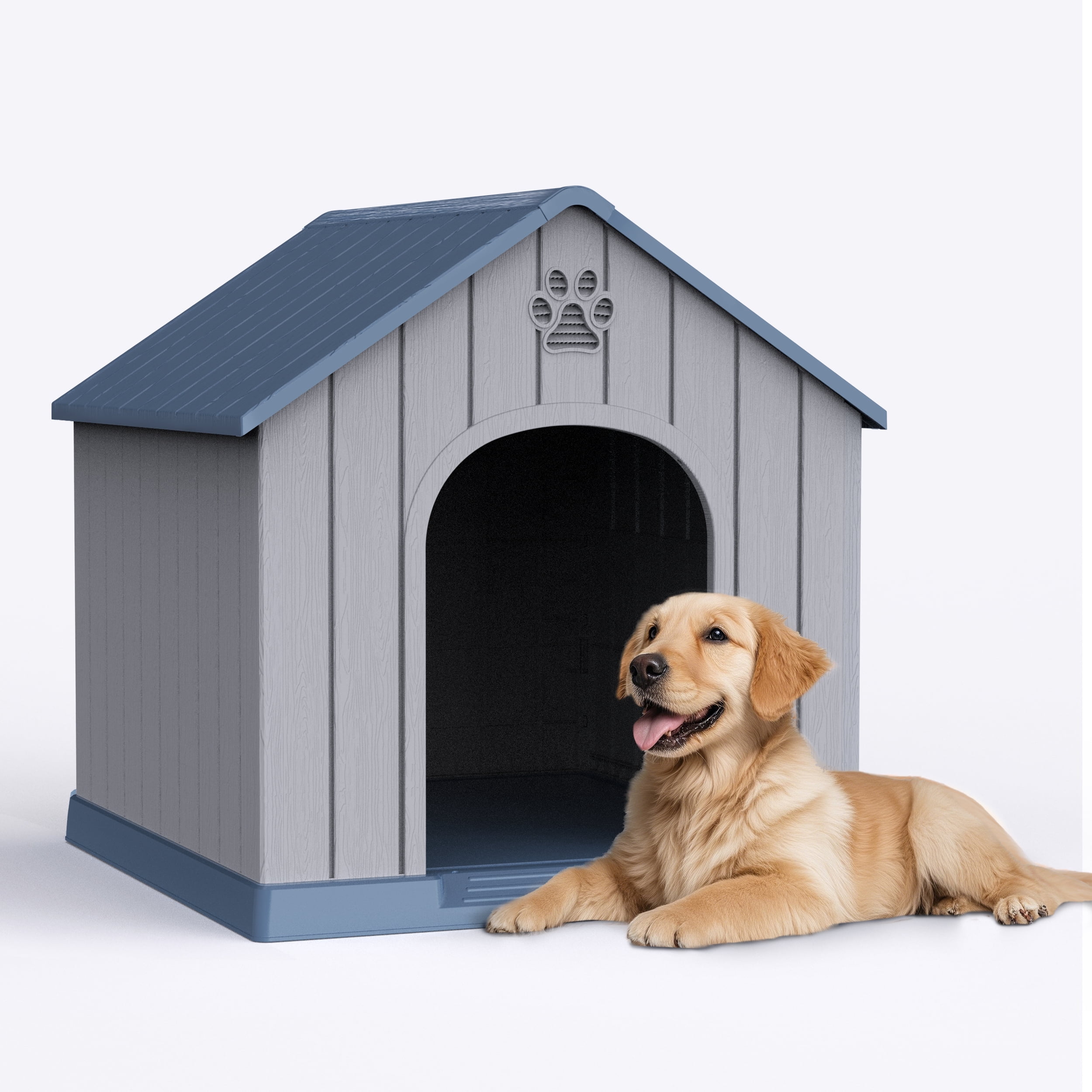 Indoor Outdoor Waterproof Dog House,PP Material,Puppy Shelter with Air ...