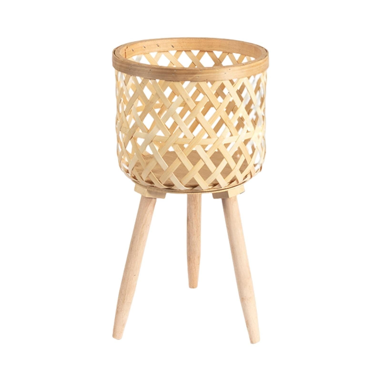 Indoor/Outdoor Wicker Basket With Removable Legs Woven Planter Cover ...