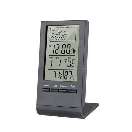Polaroid Clock, Wireless Weather Station Clock, 5 Displays White LED ...