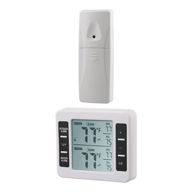 Indoor Outdoor Wireless Digital Freezer Alarm Thermometer Fridge Home 1 ...