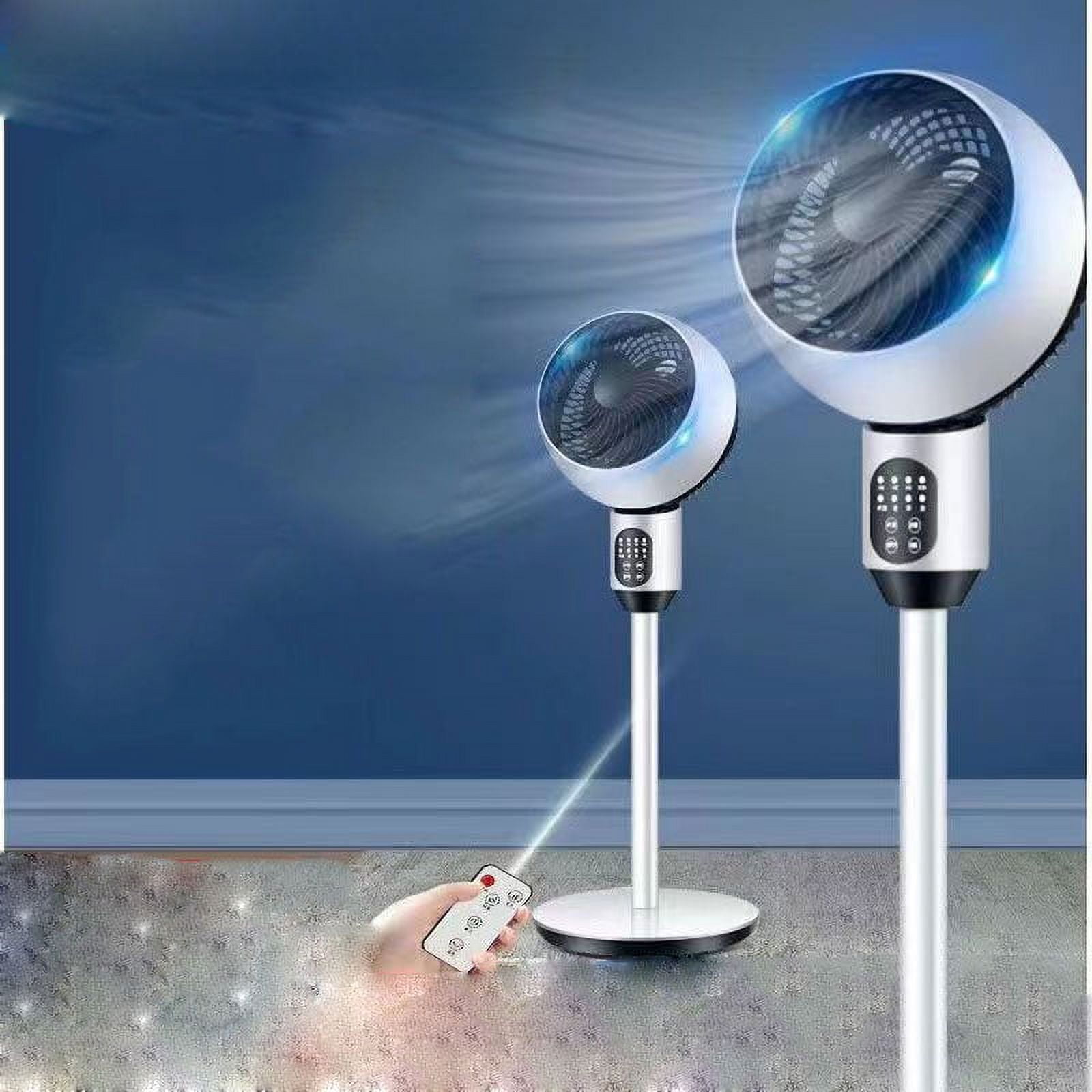 Indoor Pedestal Fan, Oscillating Fan High Speed Vertical Fan, 360 ...