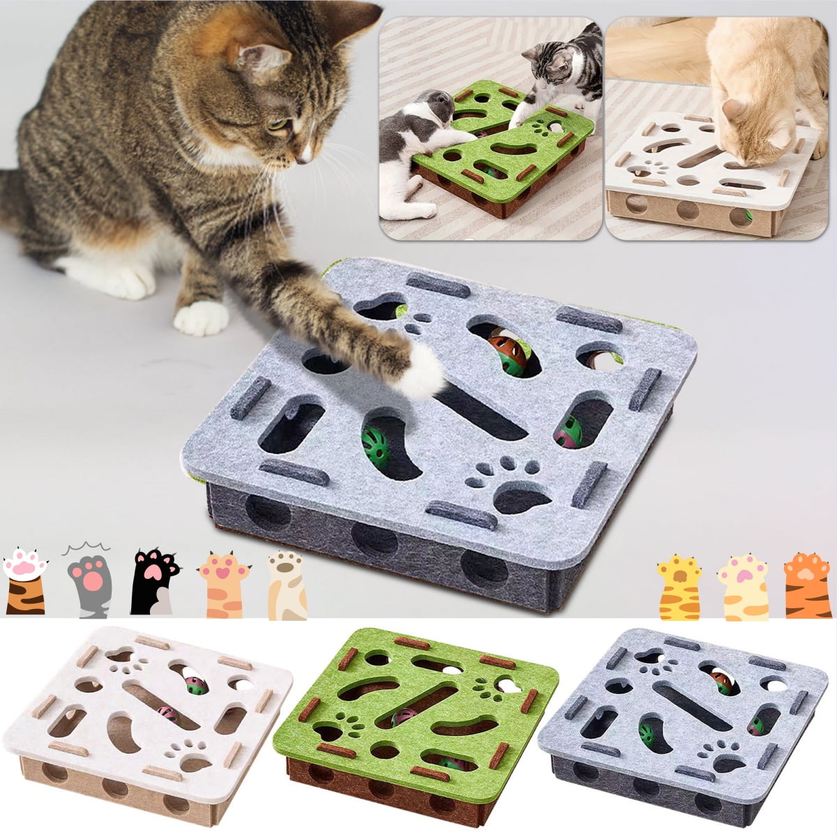 Indoor Pet Game For Mental Stimulation-Exercise,Anxiety Relief-30X30X7 ...