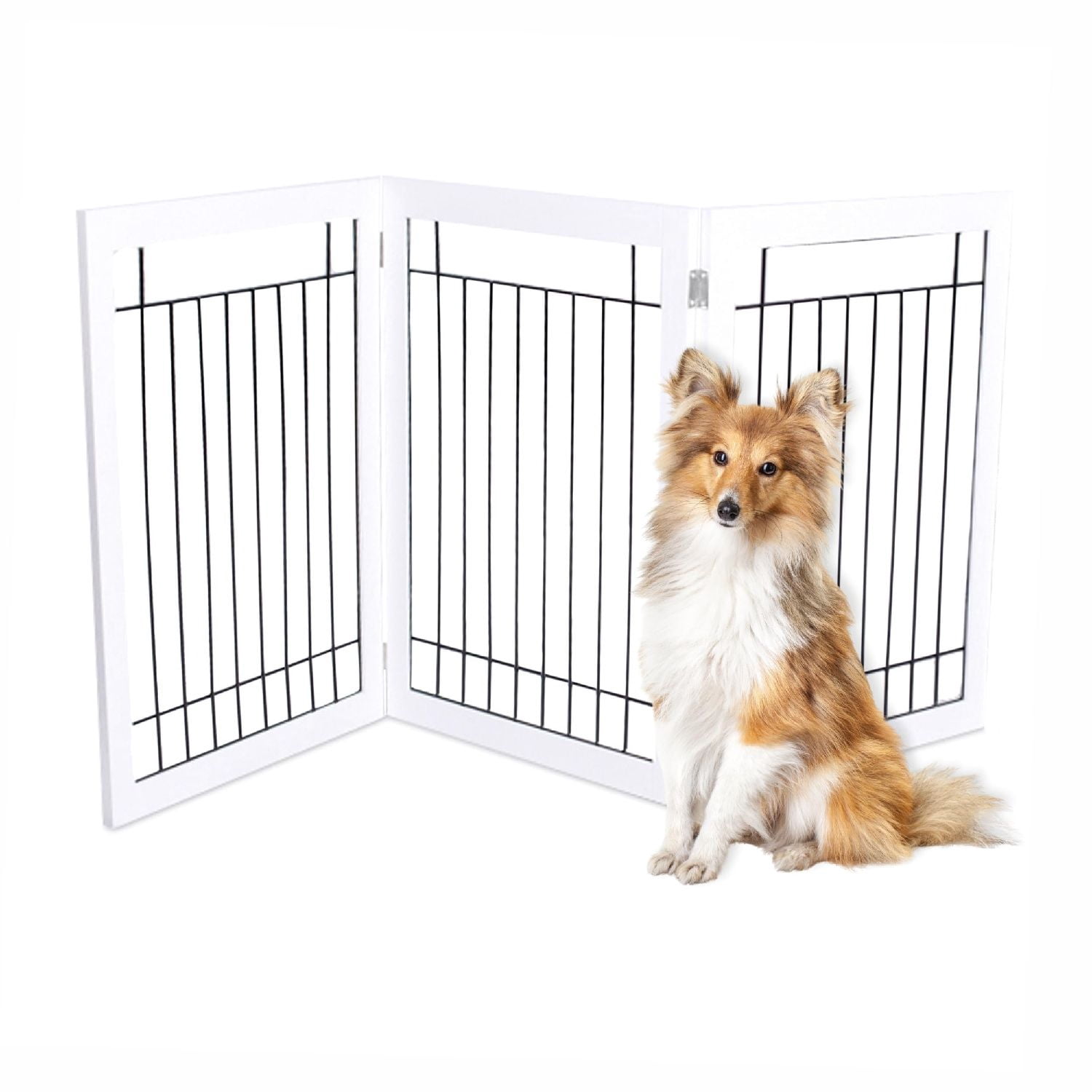 Indoor Pet Safety Divider - Portable Free Standing Doggy Barrier for ...