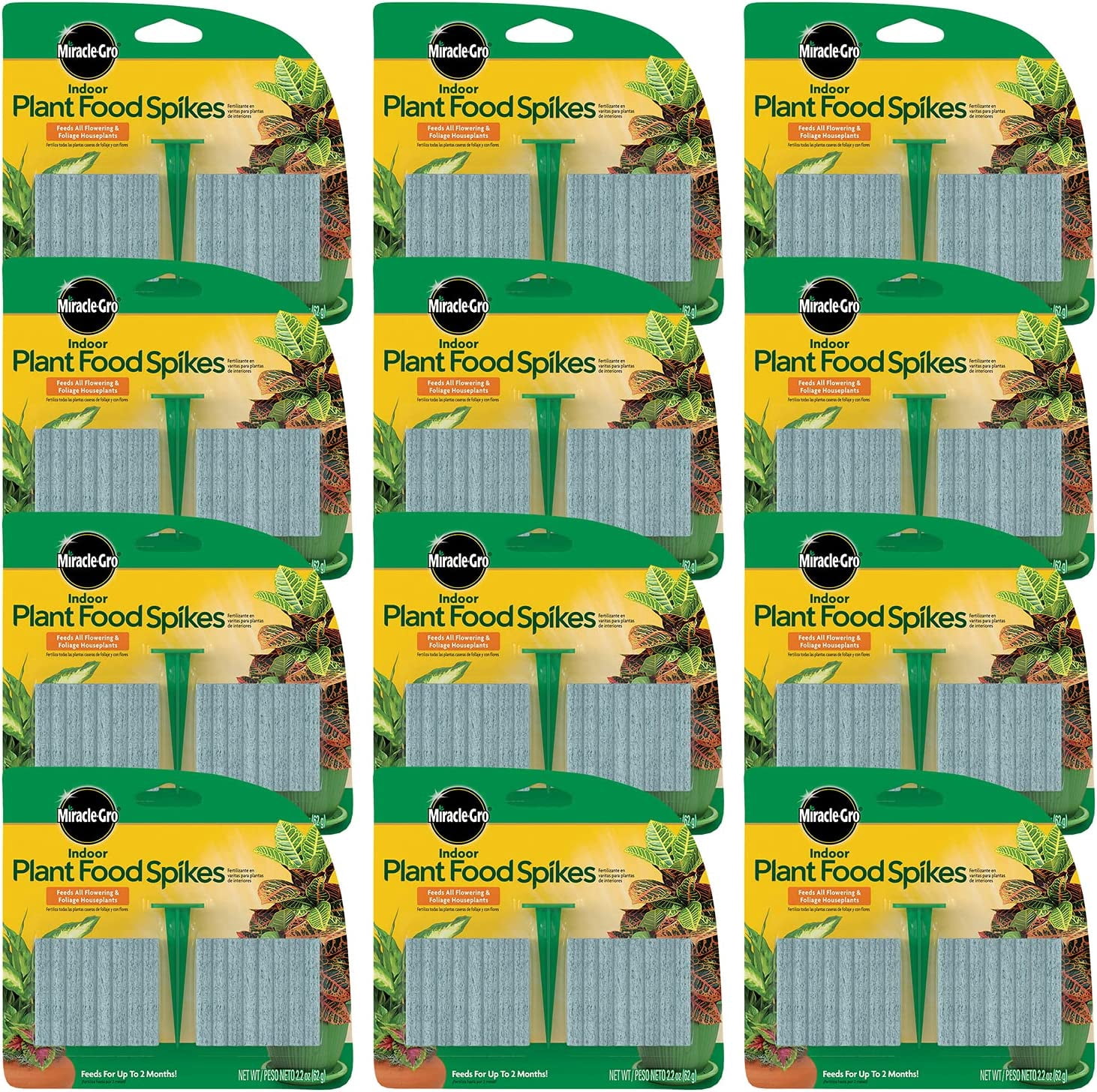 Indoor Plant Food Spikes, Plant Fertilizer, 1.1 oz., 24 Spikes/Pack (24 ...