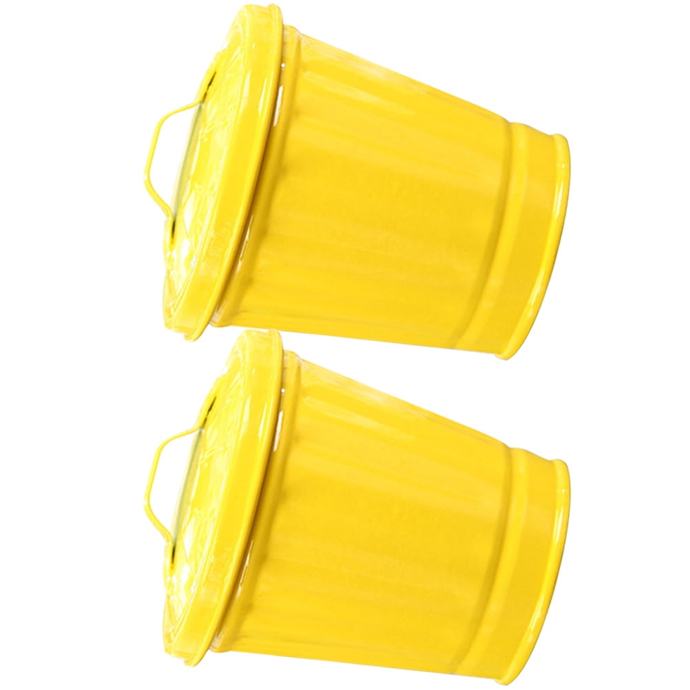 Indoor Plant Pots Mini Trash Can Small with Lid Desktop Flower Bucket ...