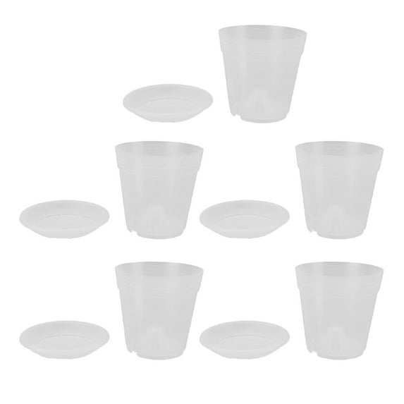 Indoor Plant Pots With Drainage, Clear Plastic, See,Through Design For ...