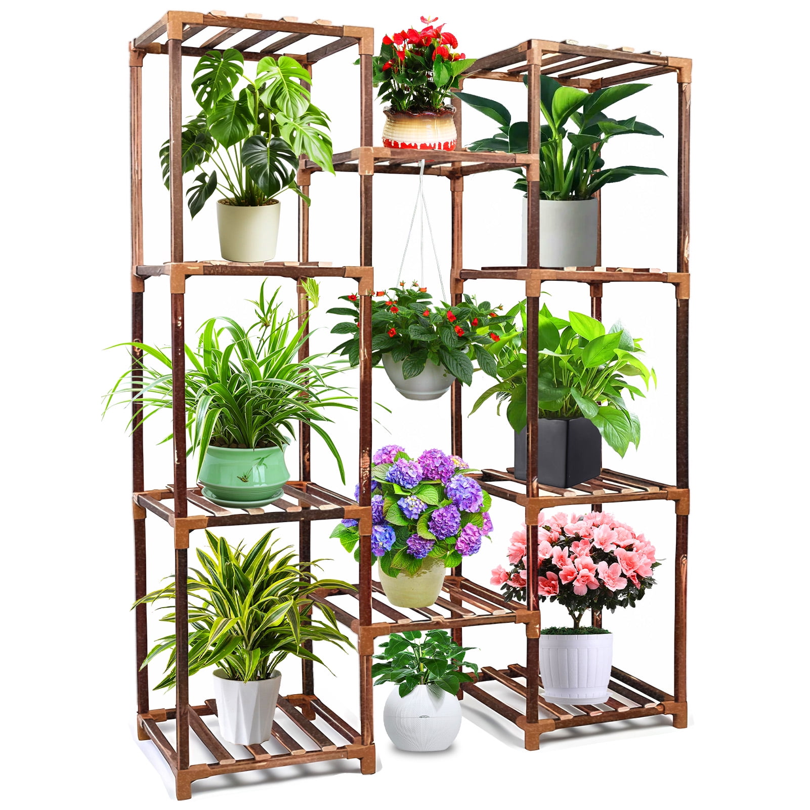 Customer reviews for Indoor Plant Stand Tall - 10-Tier Wood Plant Shelf ...