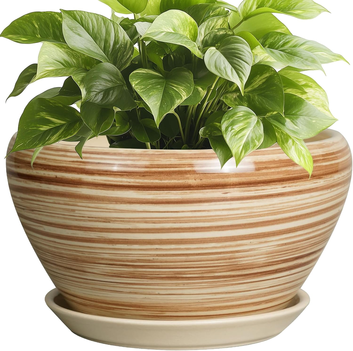 Indoor Planter 9 Inch - Ceramic Pots for Plants Plant Pot Indoor with ...