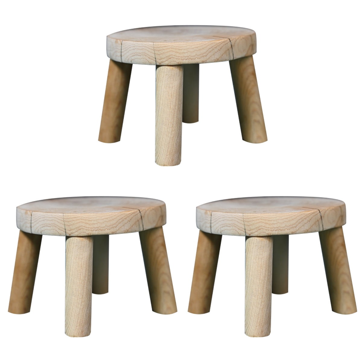 Indoor Plants 3 Count Shaped Wooden Base Multifunction Round End Table ...
