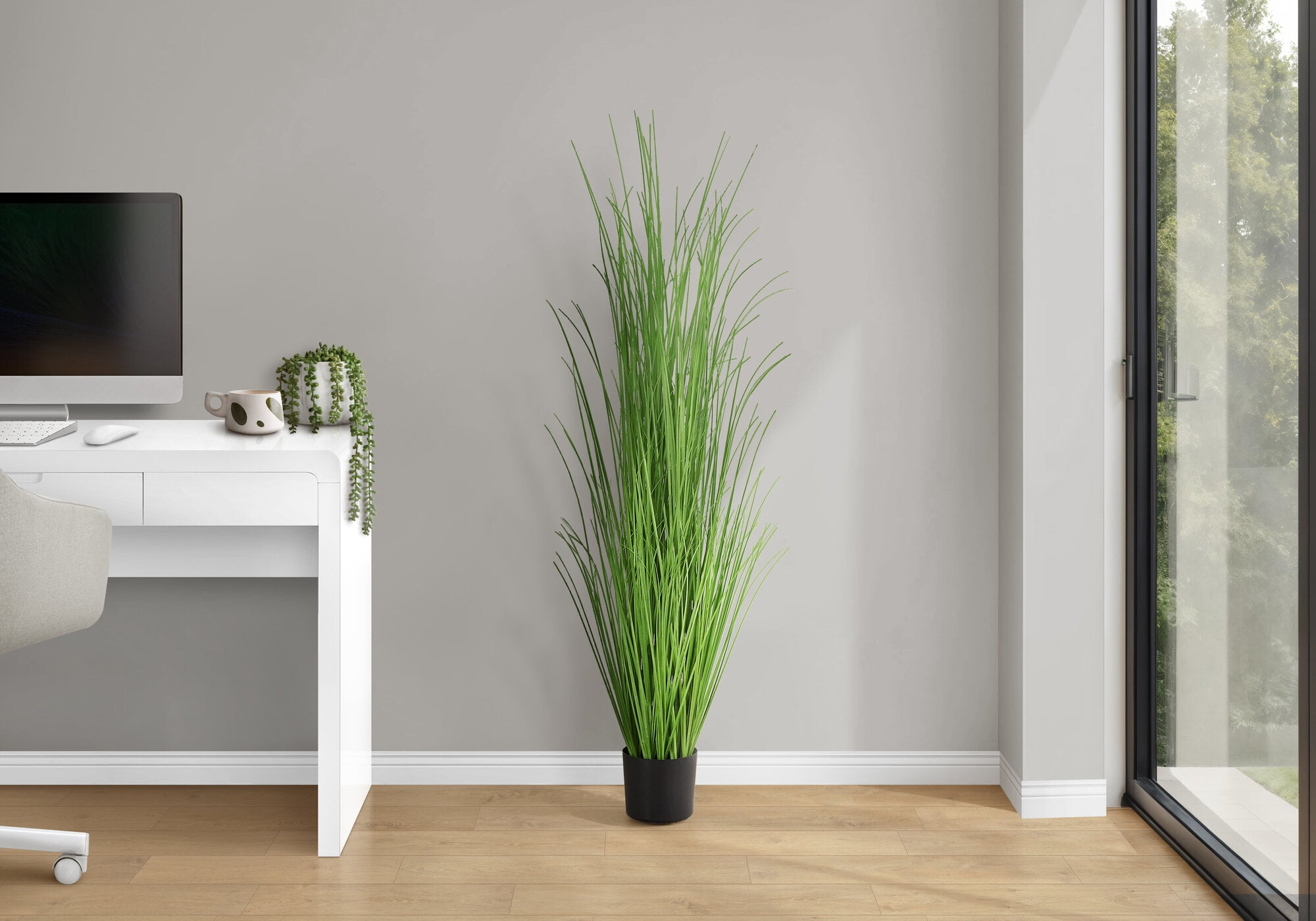 Indoor Plants Artificial Plant, 47" Tall, Grass Tree, Indoor, Faux ...
