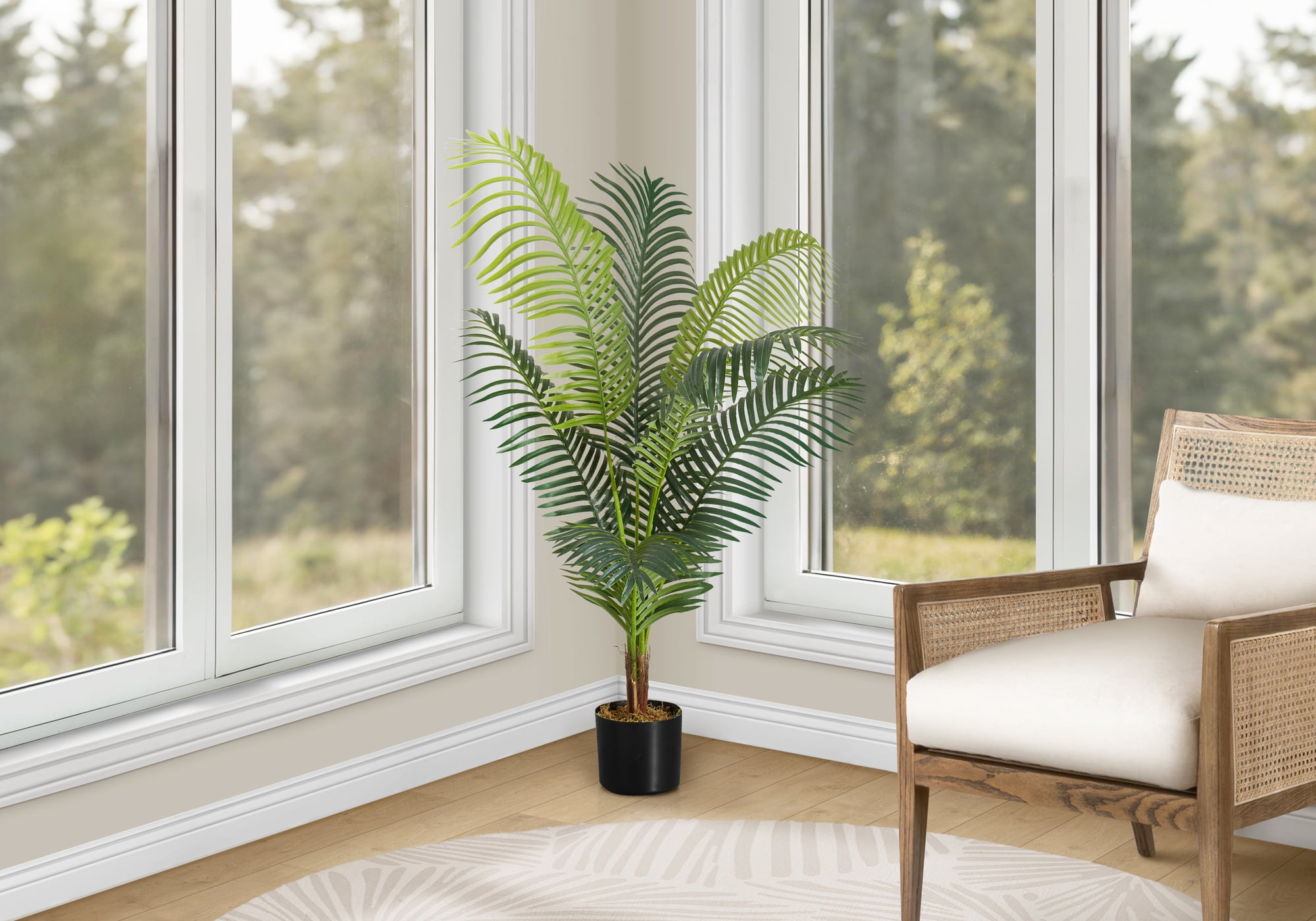 Indoor Plants Artificial Plant, 47" Tall, Palm Tree, Indoor, Faux, Fake ...