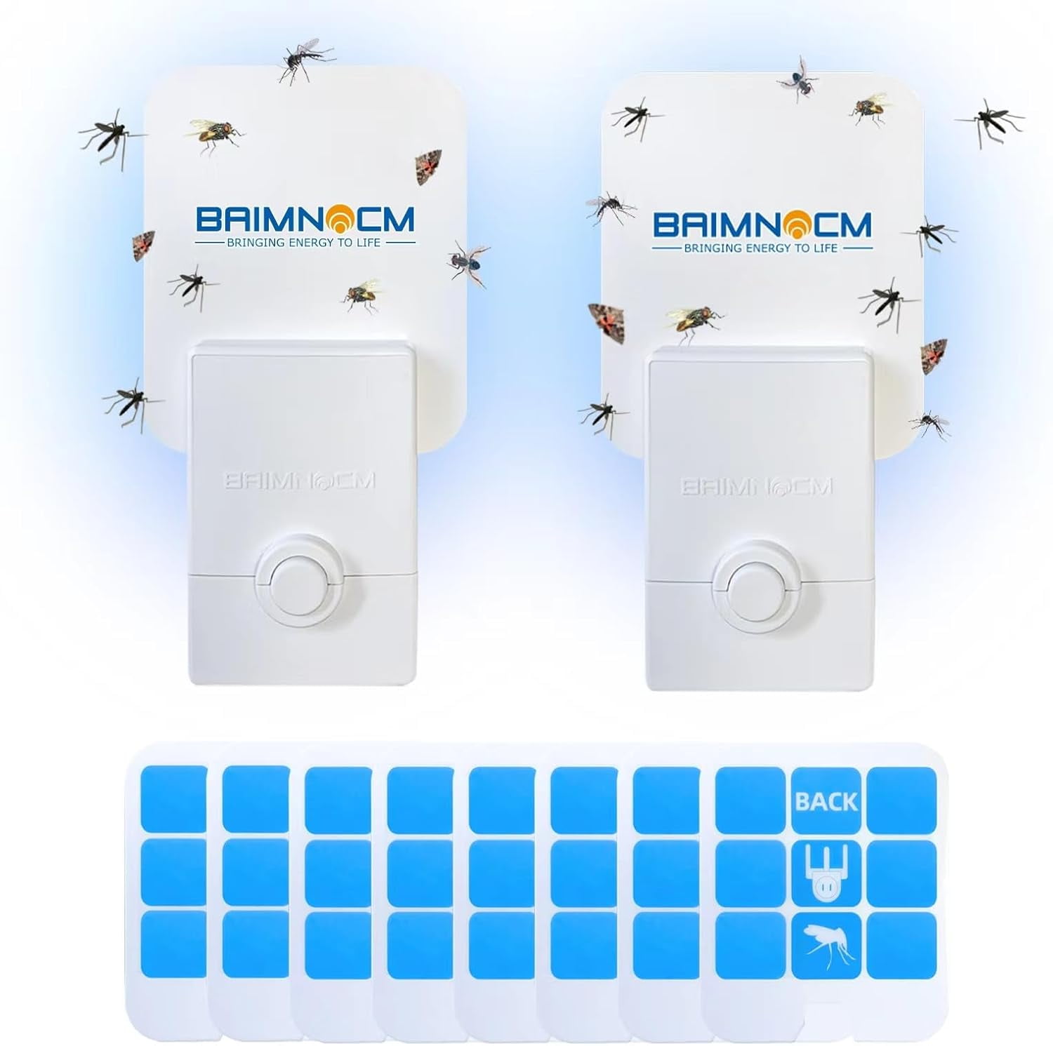 Indoor Plug in Fly Trap for Flies Moths Gnats with 8 Refills, Insect ...