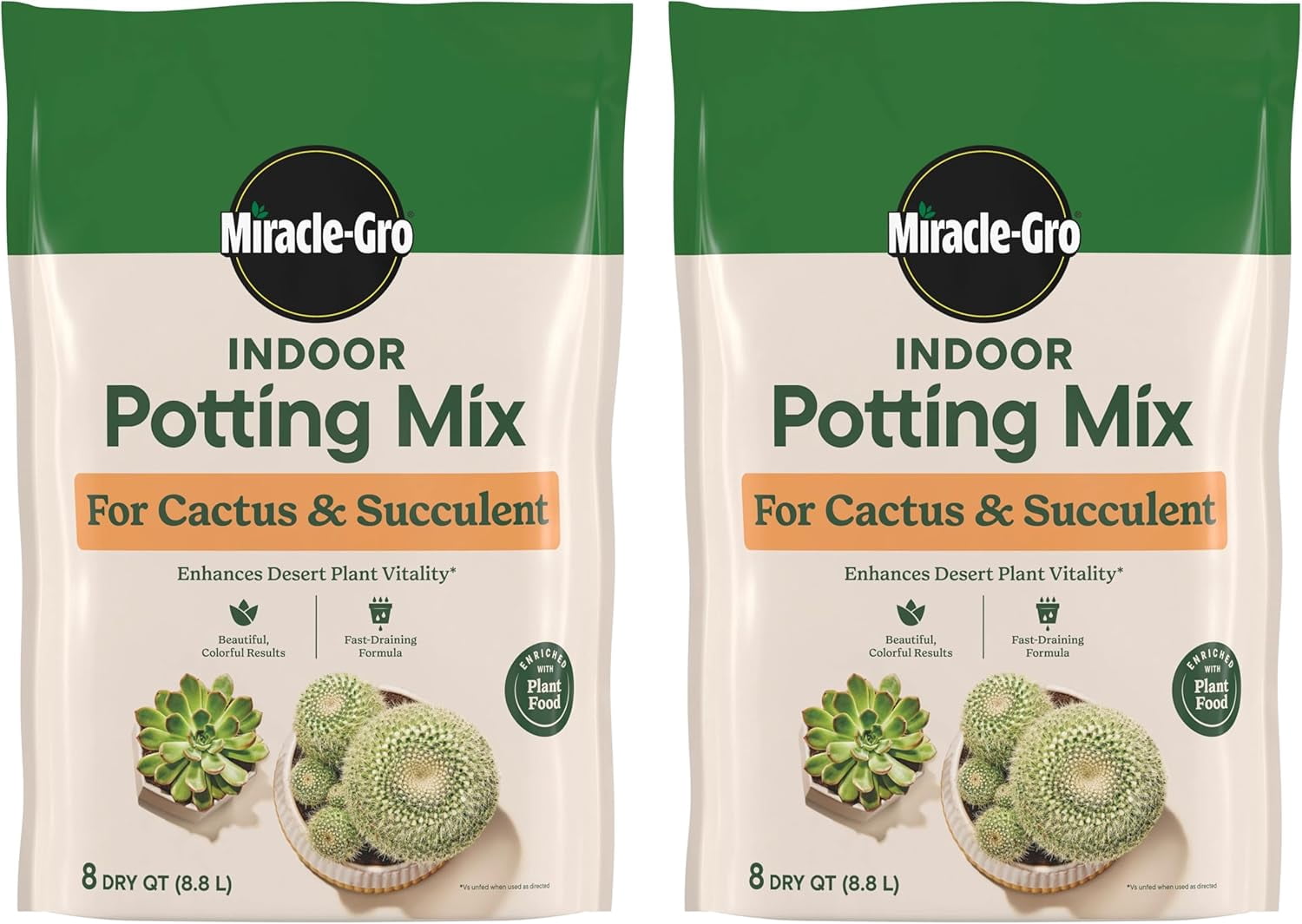 Indoor Potting Mix for Cactus and Succulent, Fast-Draining Cactus and ...