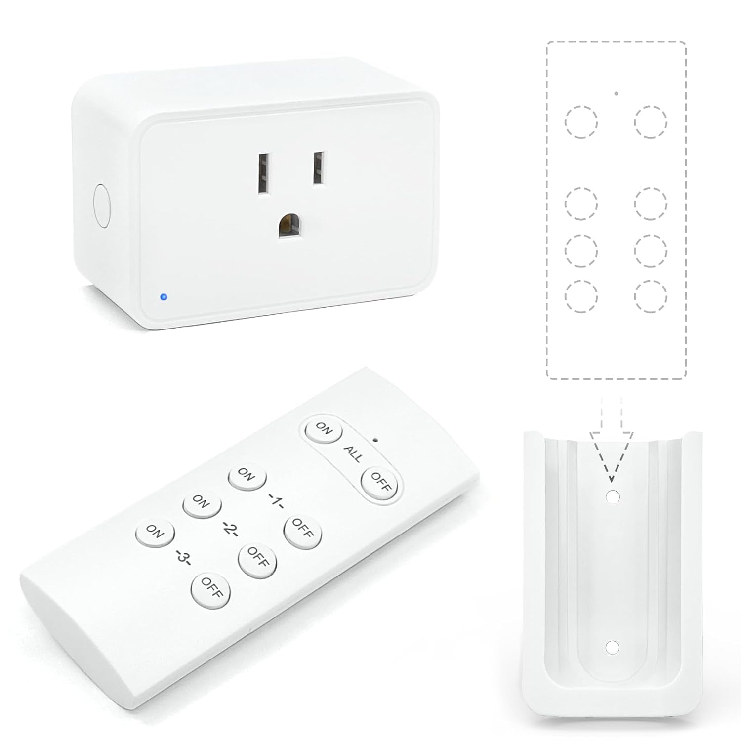 Indoor Remote Control Electrical Outlet Plug, Wireless Remote Light ...