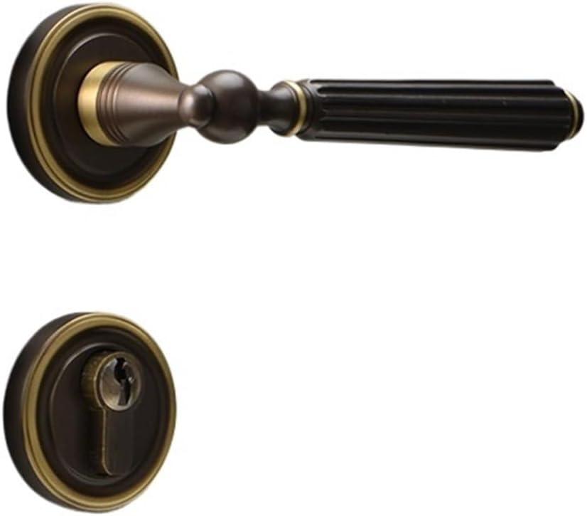 Indoor Retro Room Wooden Door Handle Lock Bedroom Mechanical Split ...