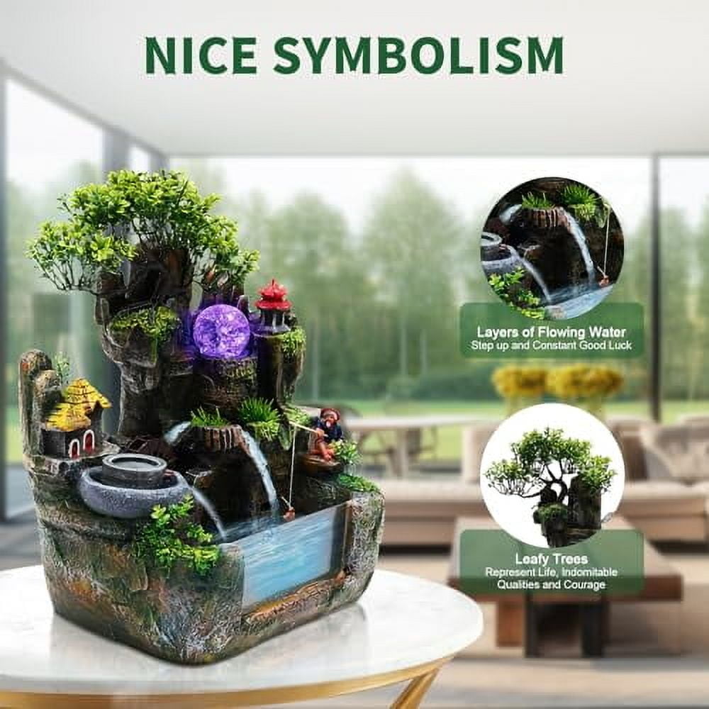 Indoor Rockery Waterfall Fountain, Atomizing Waterfall Rockery Stone ...