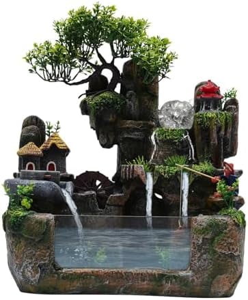 Indoor Rockery Waterfall Fountain, Atomizing Waterfall Rockery Stone ...