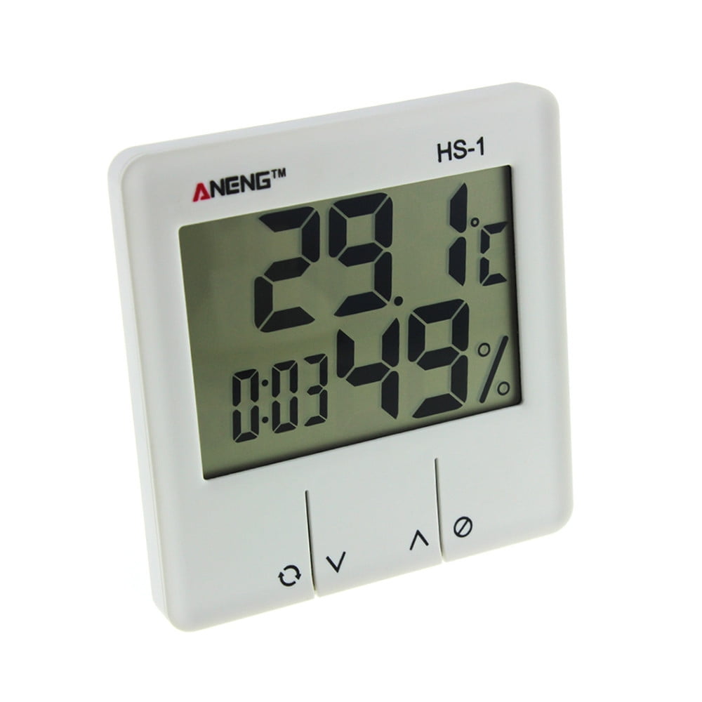 Indoor Room LCD Electronic Temperature Humidity Meter Digital Alarm ...