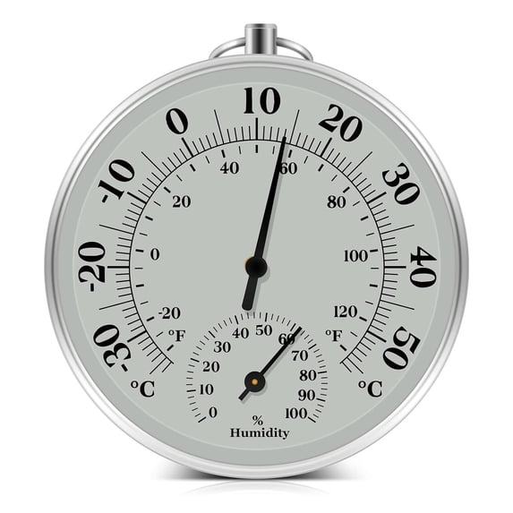 Indoor Room Thermometer with Aluminum Enclosure Outdoor Weather Station ...