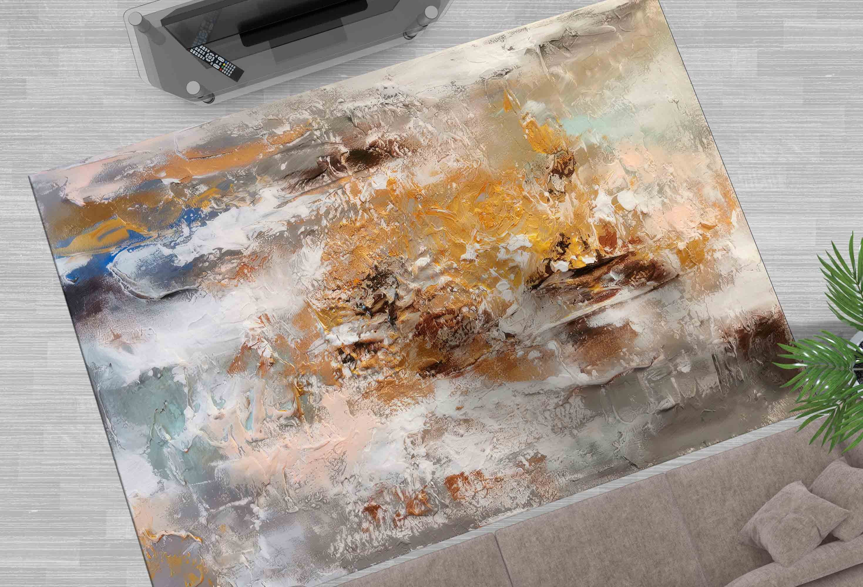 Indoor Rug, Brown And Gray Painting Rugs, Brown Rug, Home Decor Rug ...