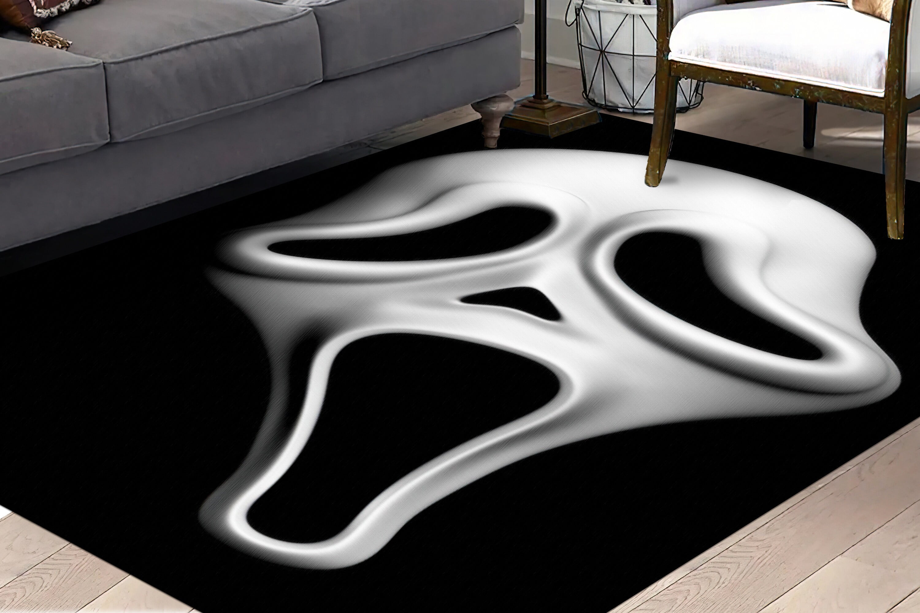 Indoor Rug, Modern Rugs, Accent Rugs, Scream Mask Rugs, Large Rugs ...