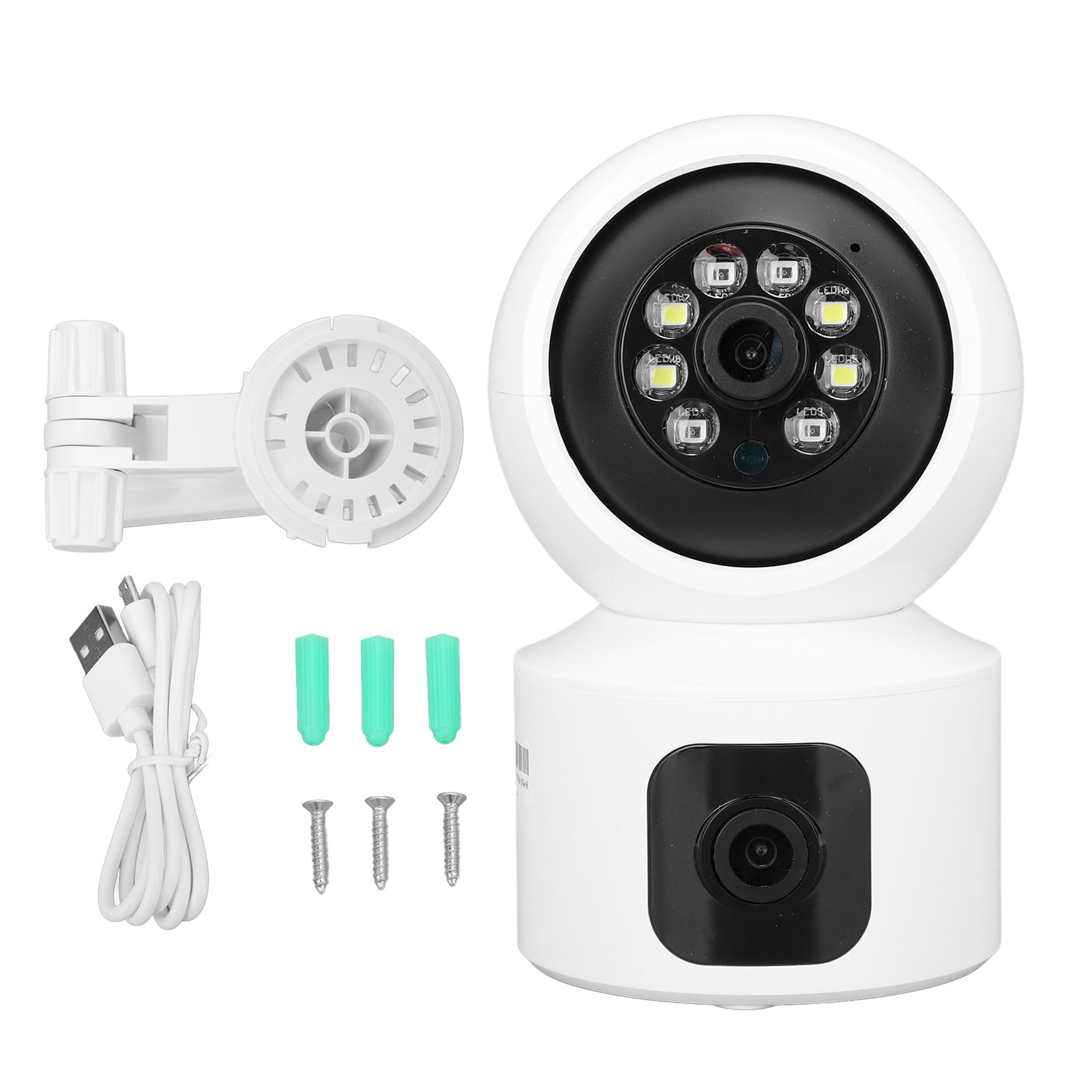 Indoor Security Camera 2160x1920 Dual Lens 2 Way Talk Night Vision 360 ...