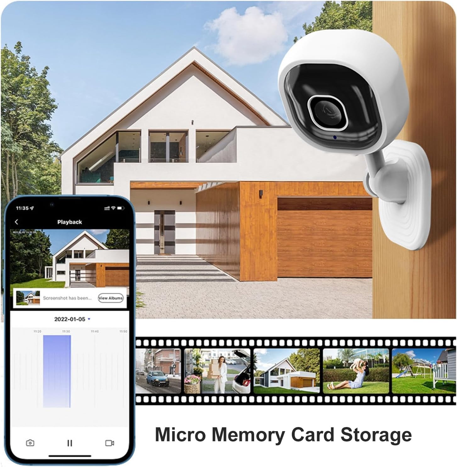 Indoor Security Camera,Security Camera for Baby Monitor,1080P HD Video ...