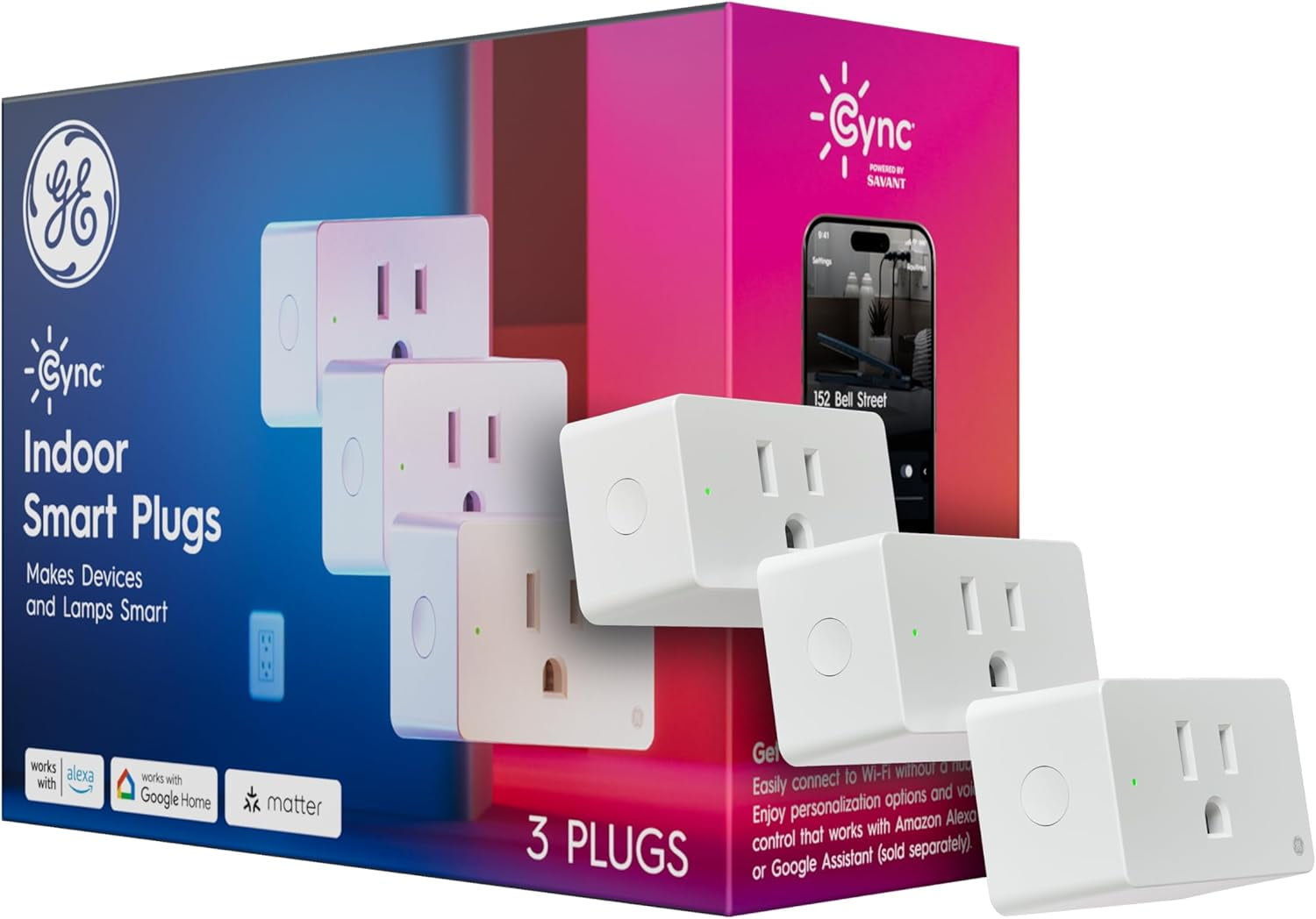 Indoor Smart Plug, WiFi Outlet Socket, Voice Control Outlet, Matter ...