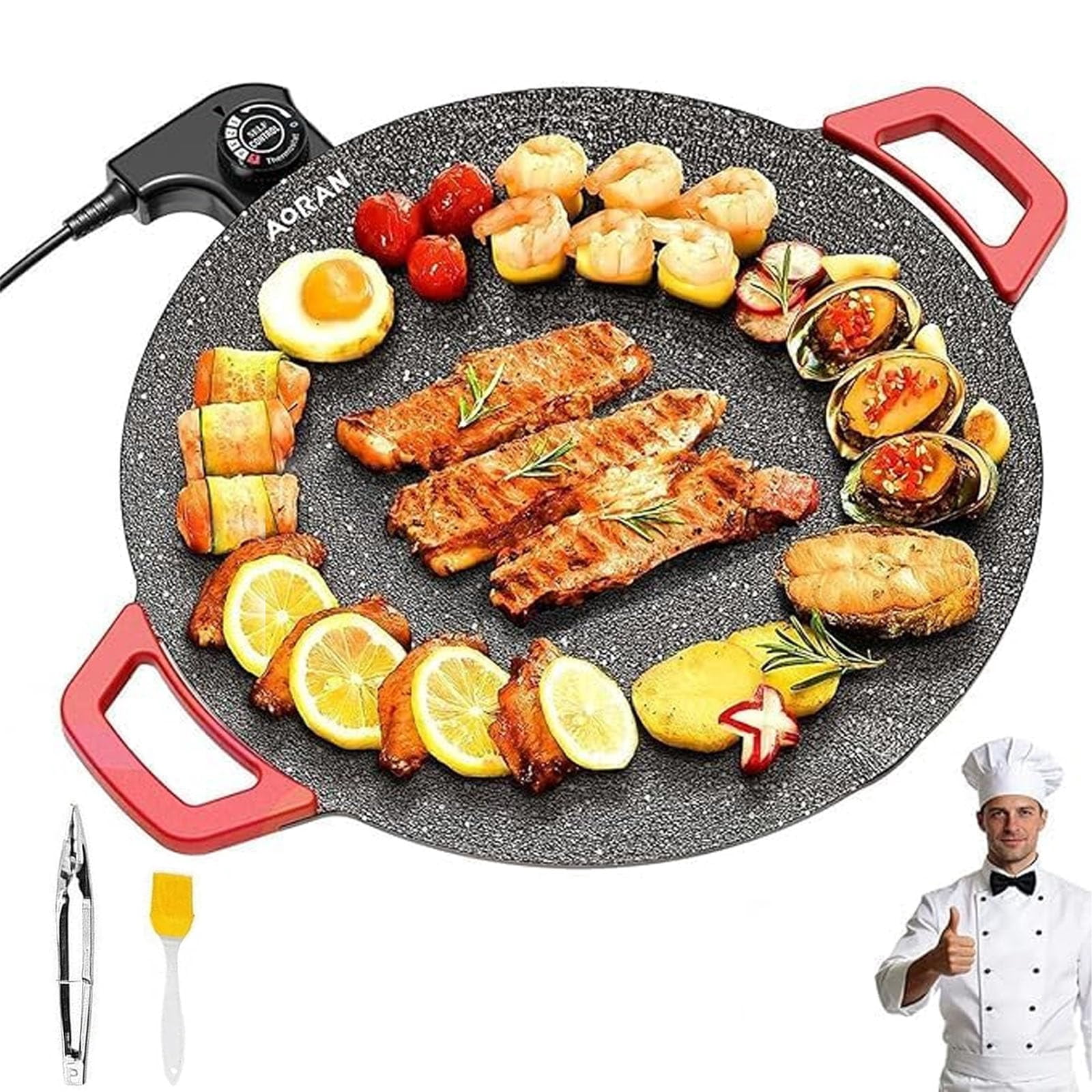 Indoor Smokeless Electric Griddle, 2026 Multi-Functional Non-Stick ...