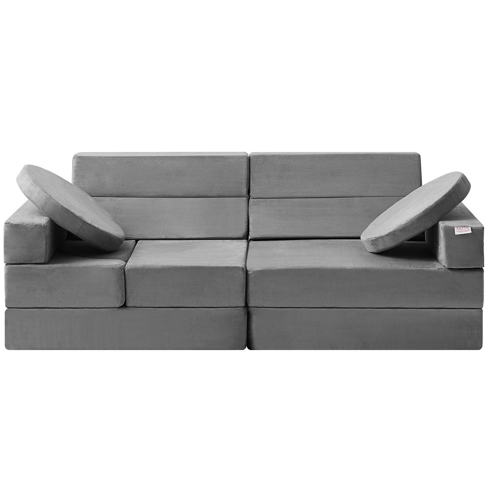 Indoor Soft Play VEVOR Play Couch, Modular Nugget Couch 15pcs, Toddler ...