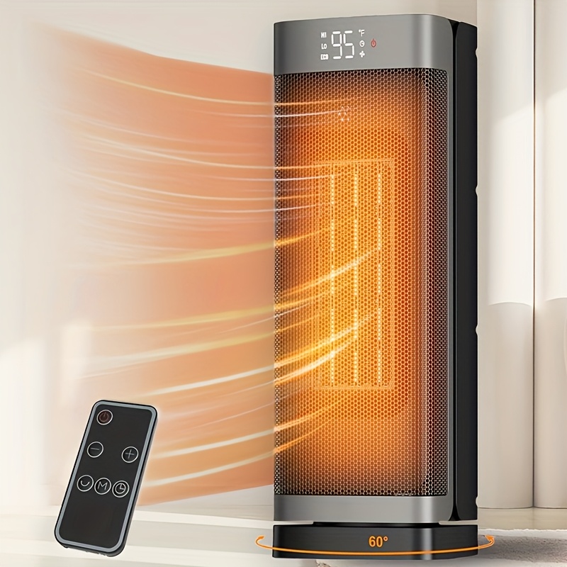 Indoor Space Heater with Thermostat, 12-hour Timer, 60° Swing, Equipped ...