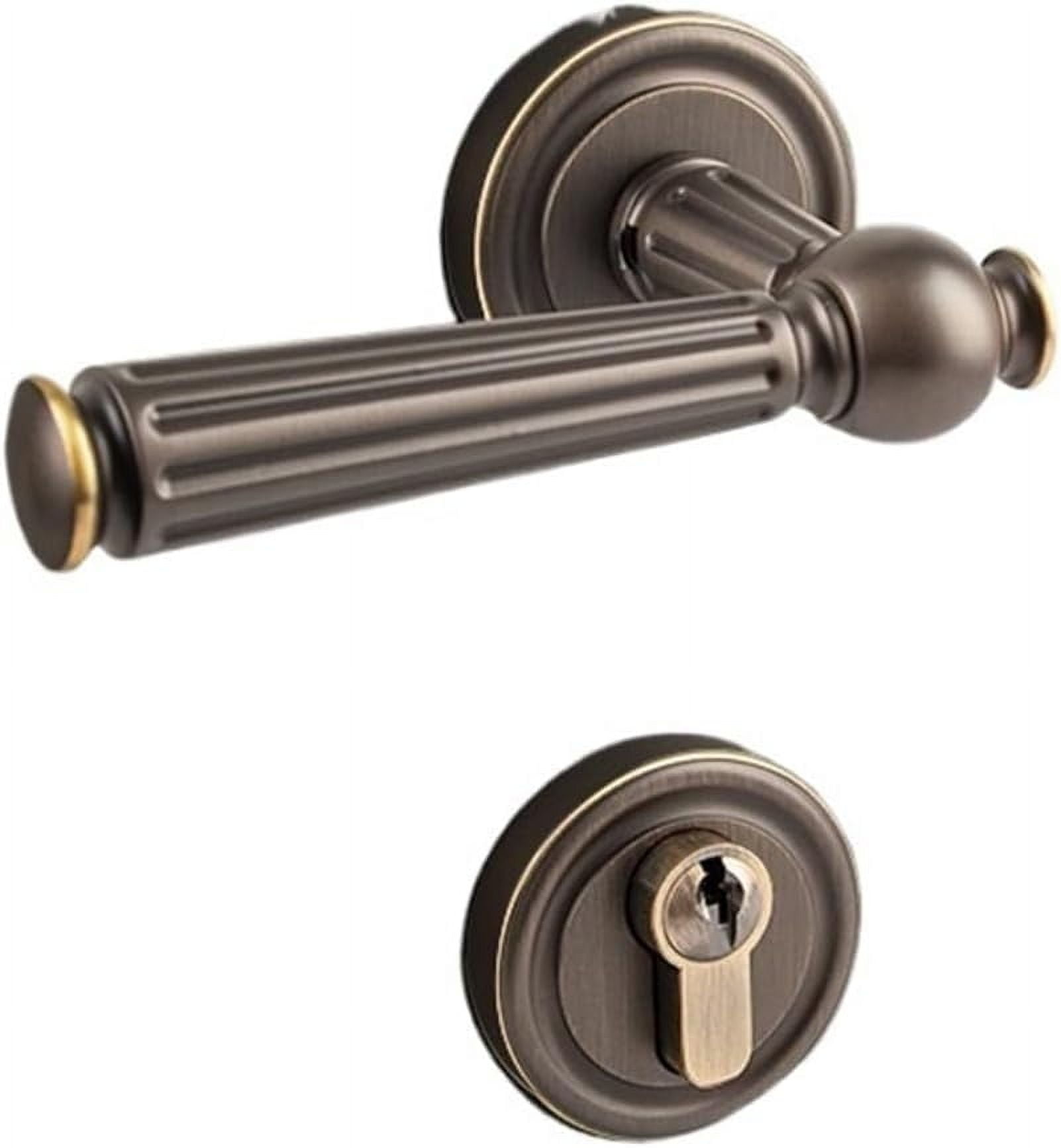 Indoor Split American-Style All-Copper Door Lock Retro Bedroom Silent ...