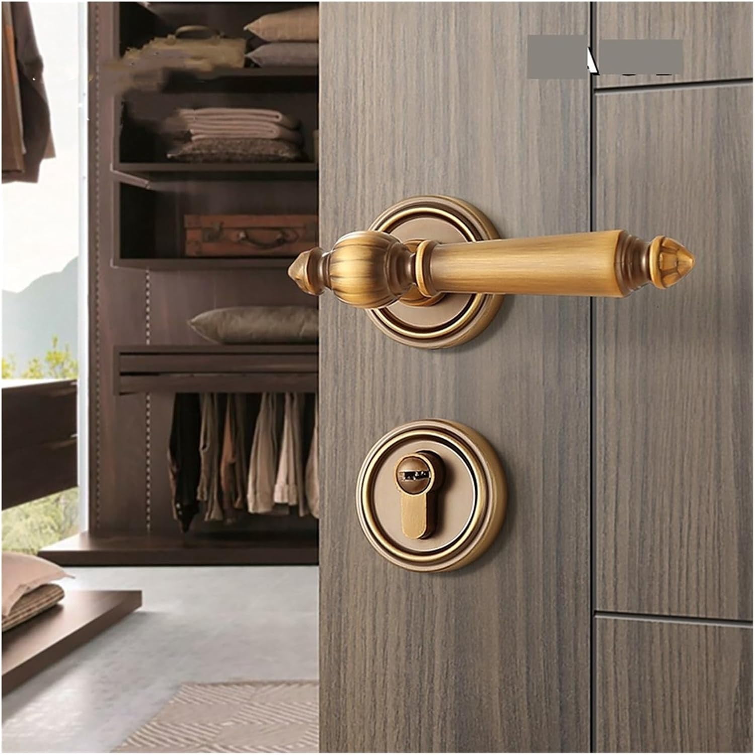 Indoor Split Lock Green Ancient Simple Wooden Door Lock Bedroom Silent ...