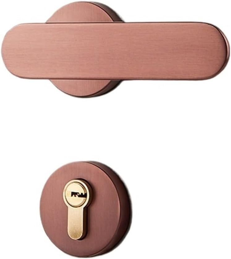 Indoor Split Lock Handle All Copper Bedroom Room Wooden Door Lock Rose ...