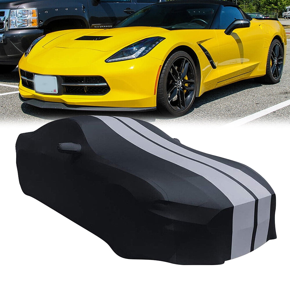 Indoor Stain Stretch Full Car Cover UV Dust Proof For Ford Mustang ...