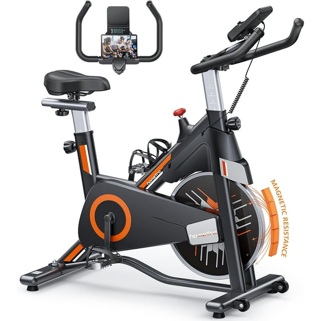 Indoor Stationary Exercise Bike,Adjustable Magnetic Resistance Level ...