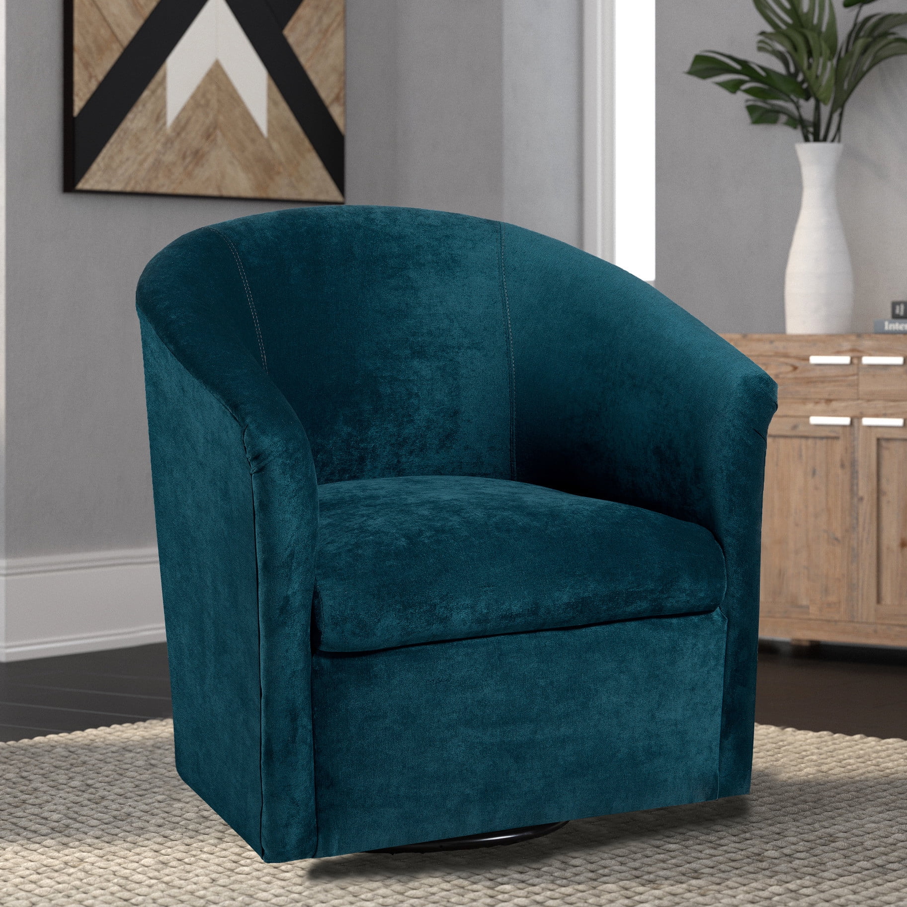 Indoor Swivel Chair | 360-Degree Rotation for Comfort | Polyester ...