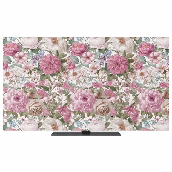 Fall Indoor TV Cover 55 Inch Pumpkin Blue Truck Elastic TV Enclosure ...