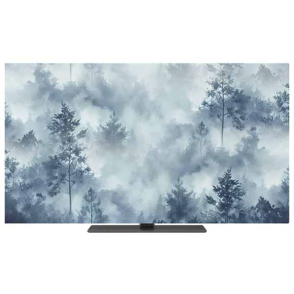 Fall Indoor TV Cover 55 Inch Pumpkin Blue Truck Elastic TV Enclosure ...