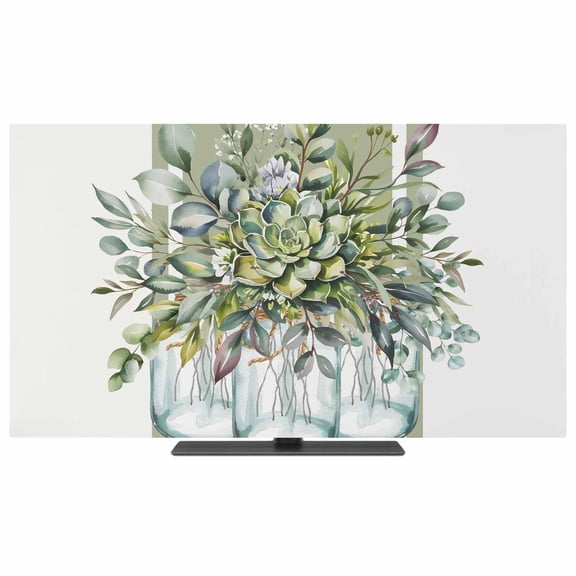 Fall Indoor TV Cover 55 Inch Pumpkin Blue Truck Elastic TV Enclosure ...