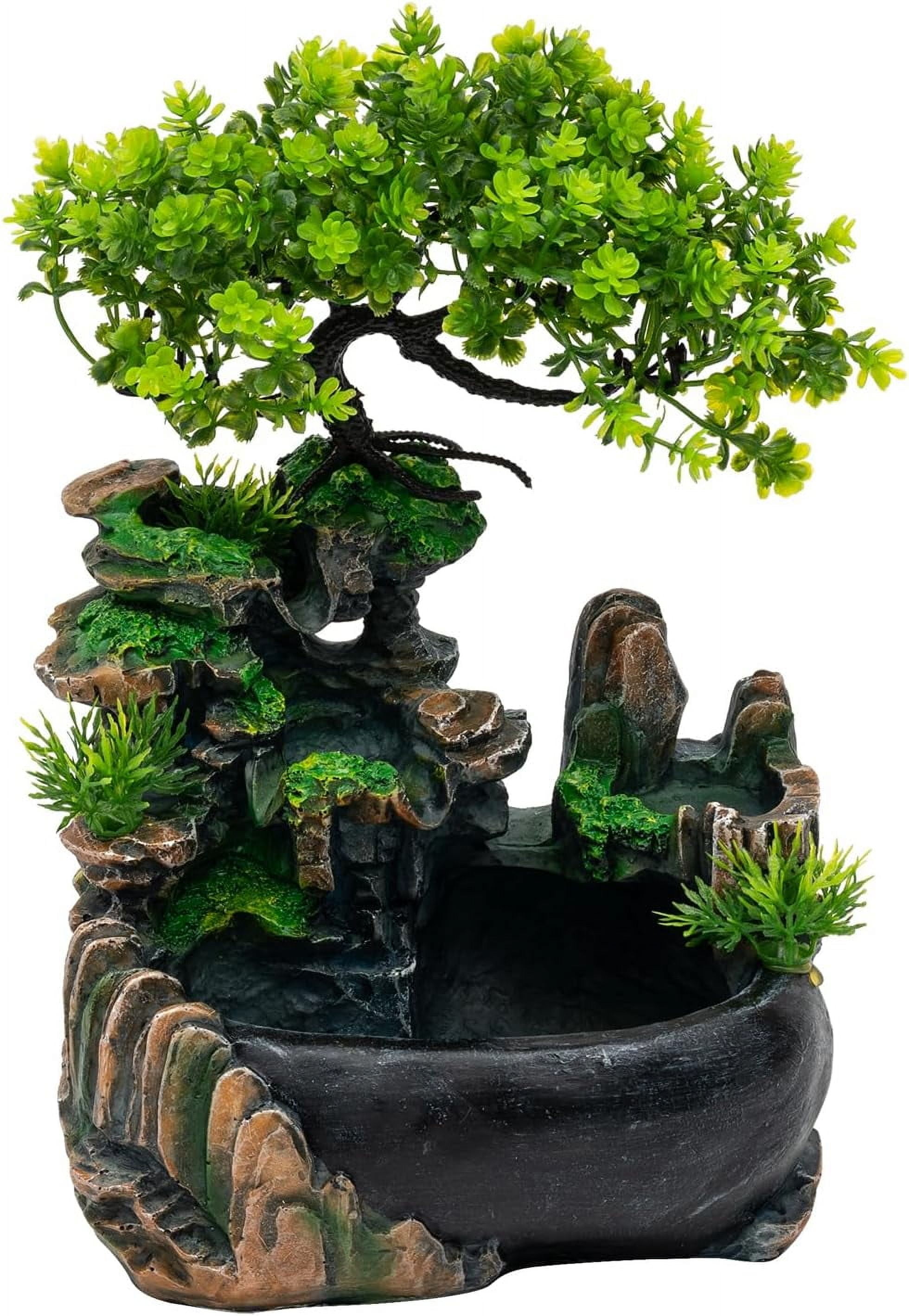 Indoor Tabletop Fountains Atomizing Desktop Humidifier with Rockery ...