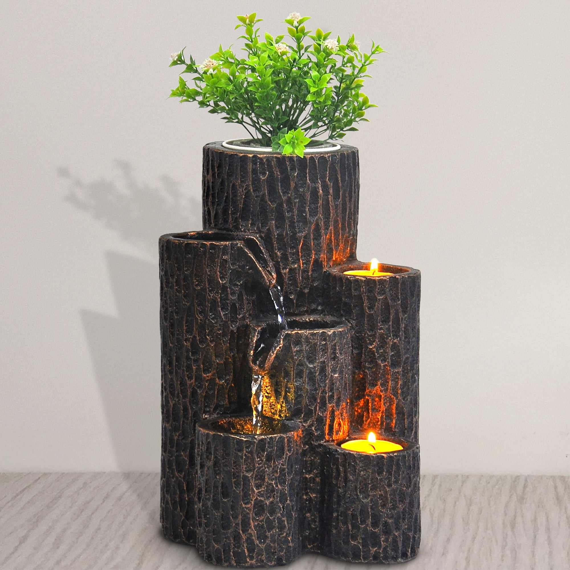 Indoor Tabletop Water Fountain 3 Tier Column Tabletop Fountain ...