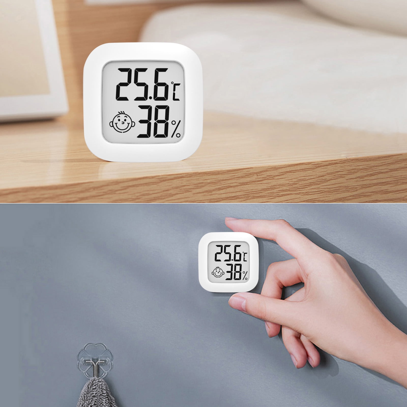 Indoor Temperature Air Humidity Meter Mini Digital Hygrothermograph ...