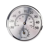 Indoor Outdoor Thermometer 2 in 1 Temperature Humidity Gauge Analog ...