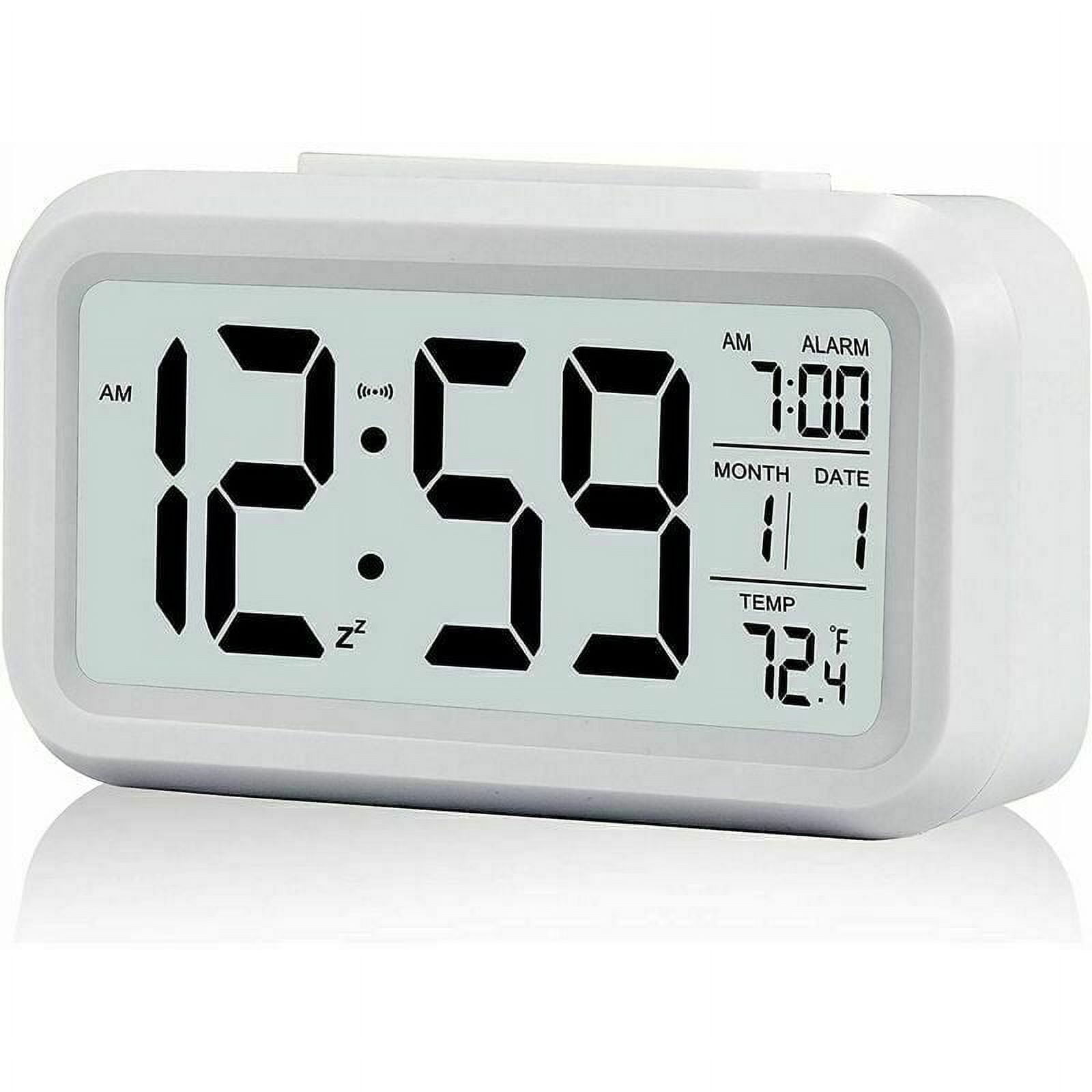 Indoor Temperature Monitor, Battery Operated Digital Alarm Clock with ...