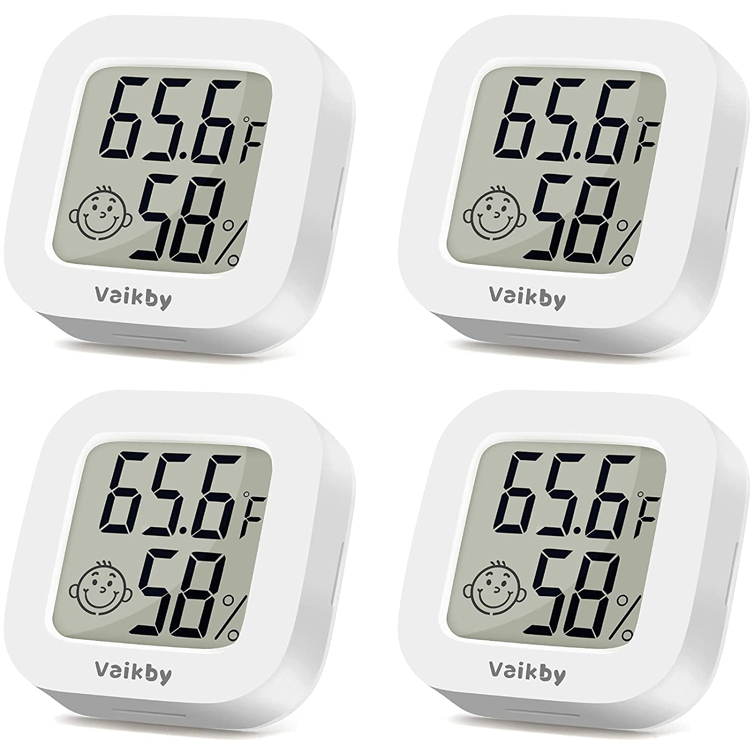 Indoor Thermometer 4Pack, Humidity Gauge Meter Digital Hygrometer Room ...
