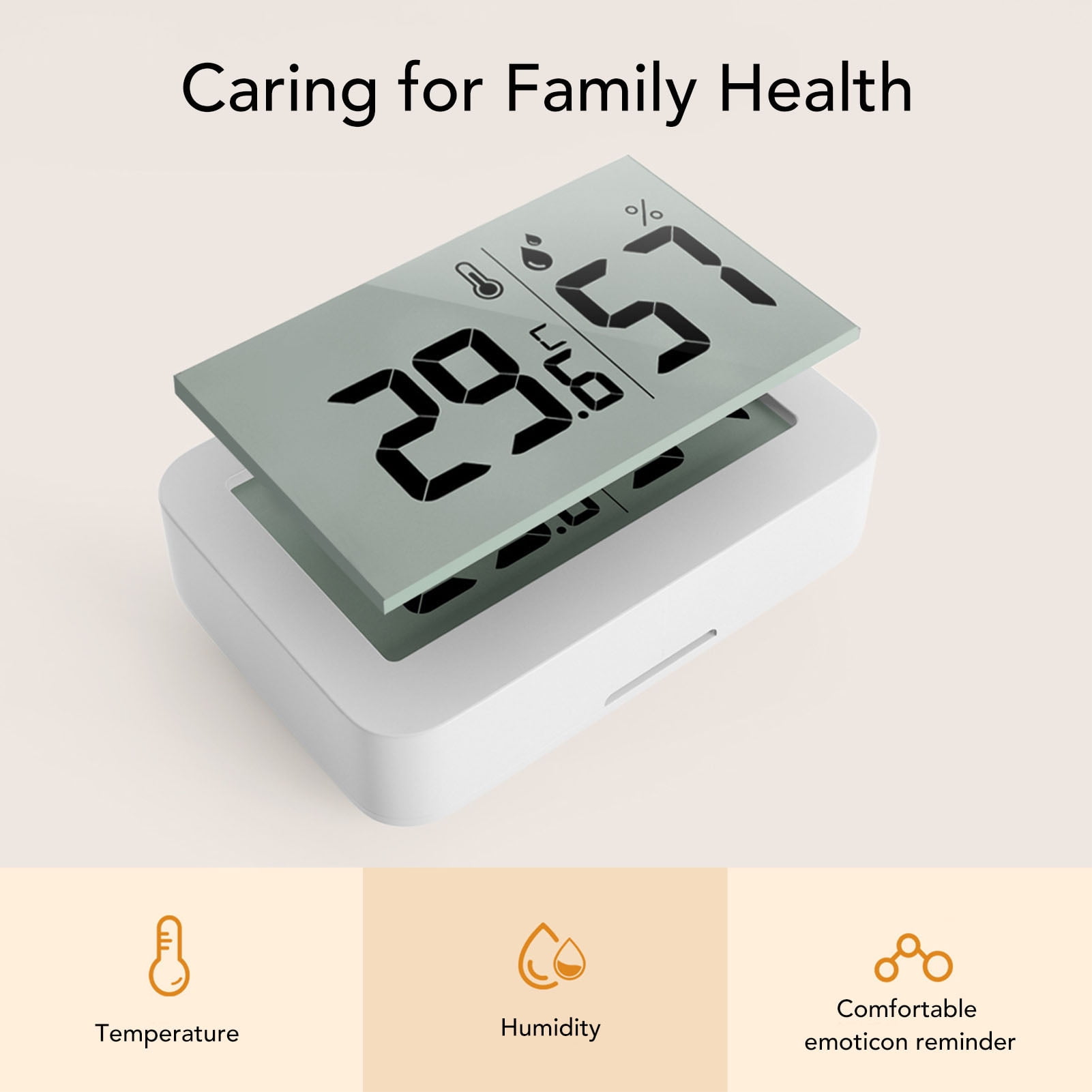 Indoor Thermometer Hygrometer, Real,Time LCD, Accurate Temp Humidity ...